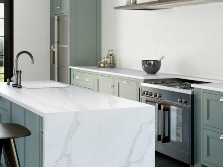 Silestone Eternal Calacatta Gold Quartz | Solid Stone Worktops Ltd